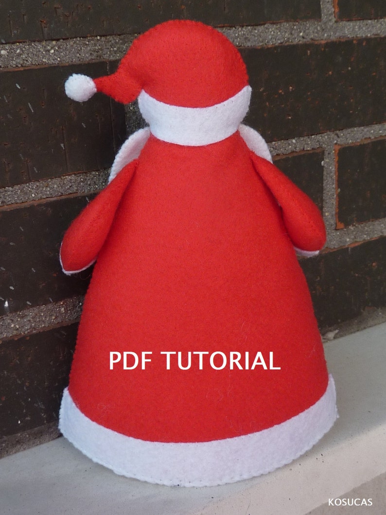 PDF pattern to make a felt Santa Claus. | Etsy
