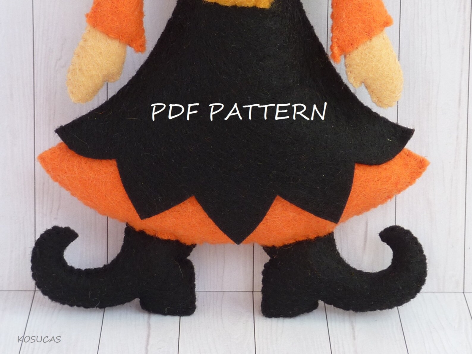PDF Sewing Pattern to Make Felt Witch - Etsy