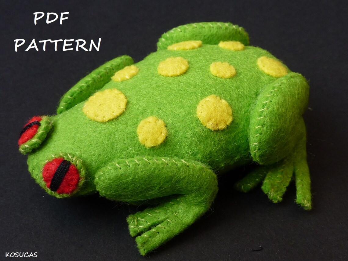 PDF Sewing Pattern to Make a Felt Frog - Etsy