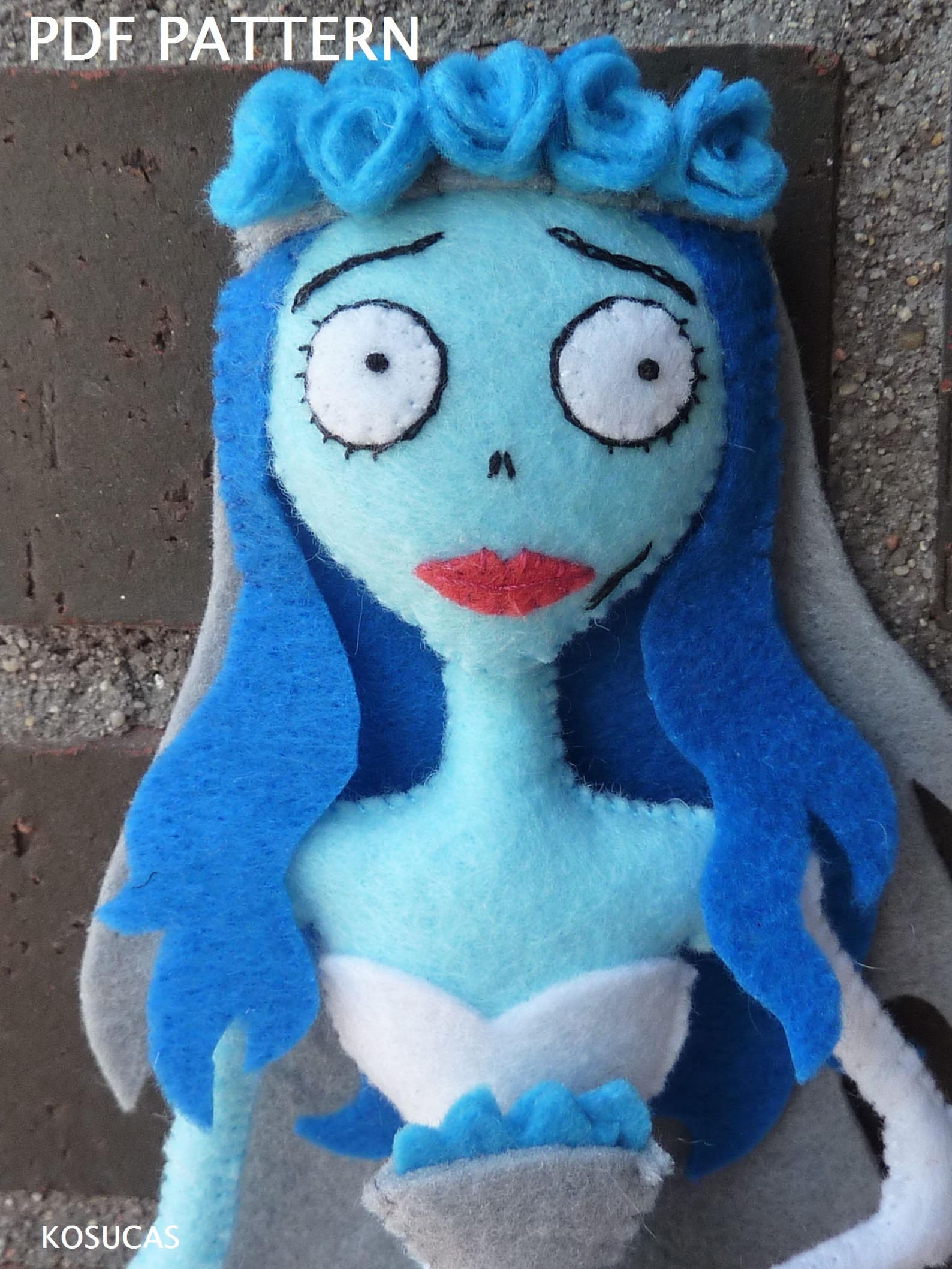 PDF Pattern to Make a Emily Felt Doll Character of the Corpse | Etsy