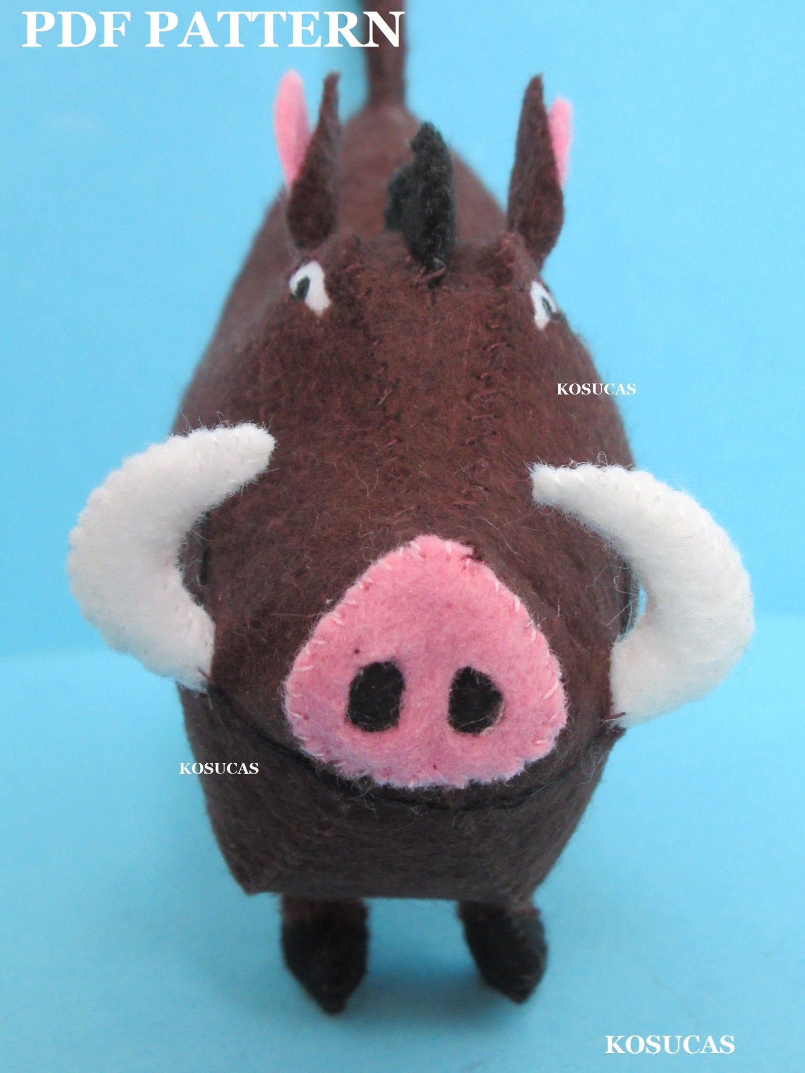 PDF Pattern to Make a Felt Wild Pig. - Etsy