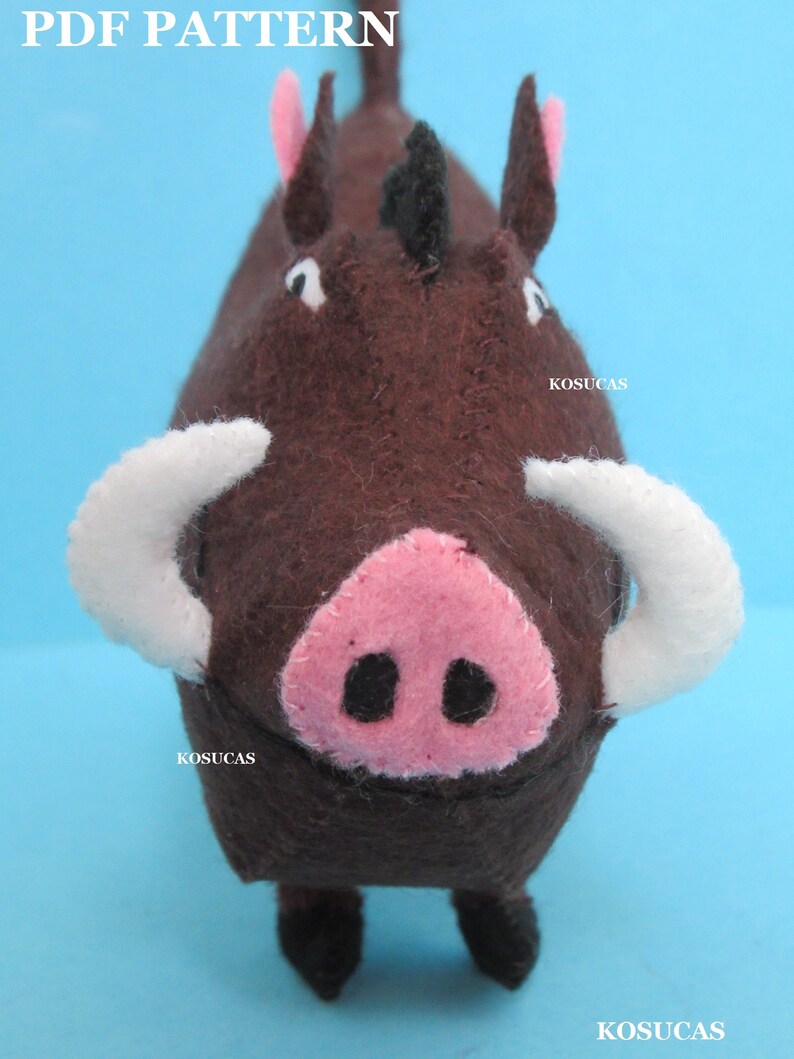 PDF Pattern to Make a Felt Wild Pig. - Etsy