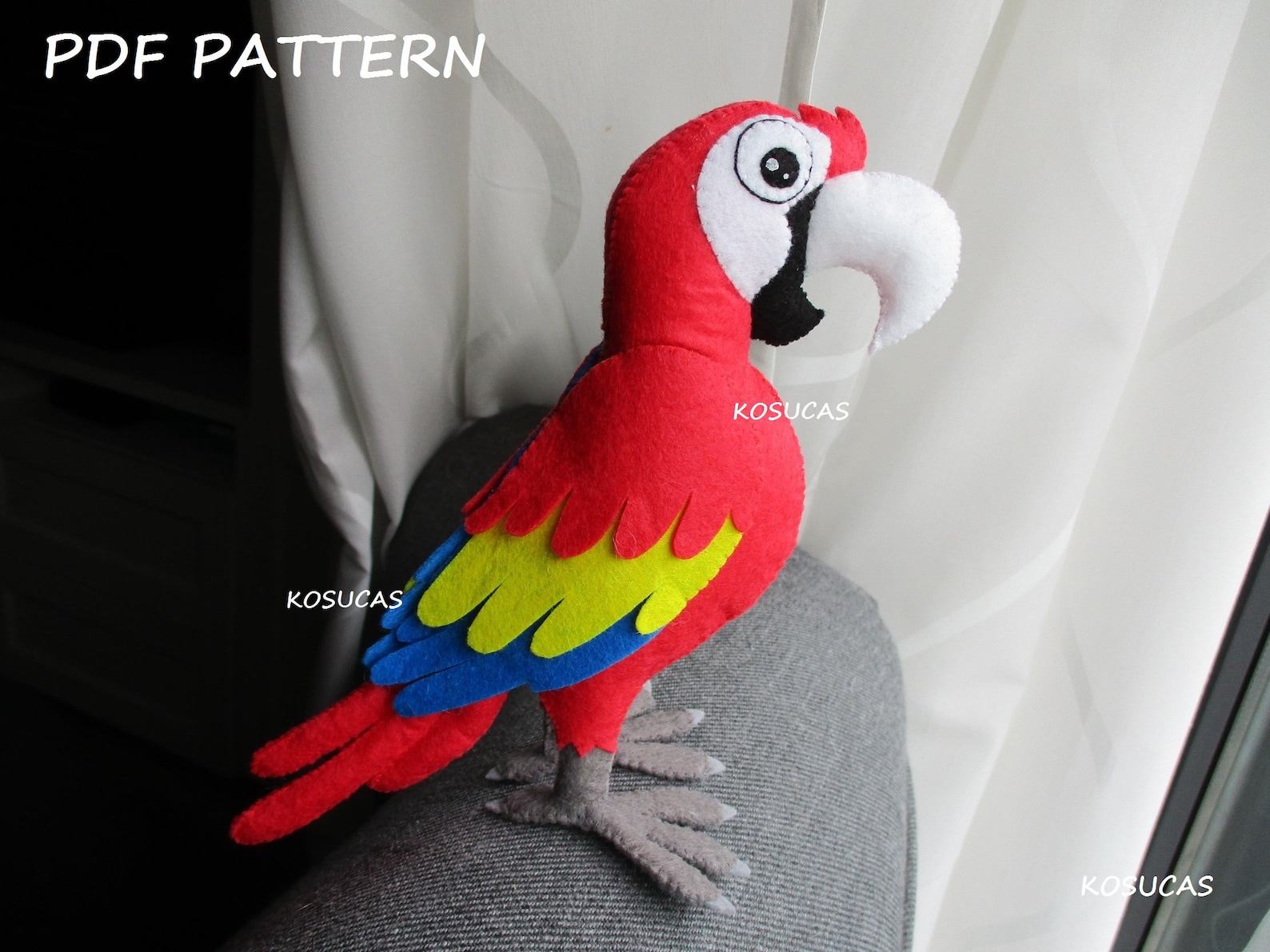 PDF Pattern to Make a Felt Parrot - Etsy