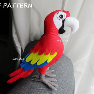 PDF Pattern to Make a Felt Parrot - Etsy