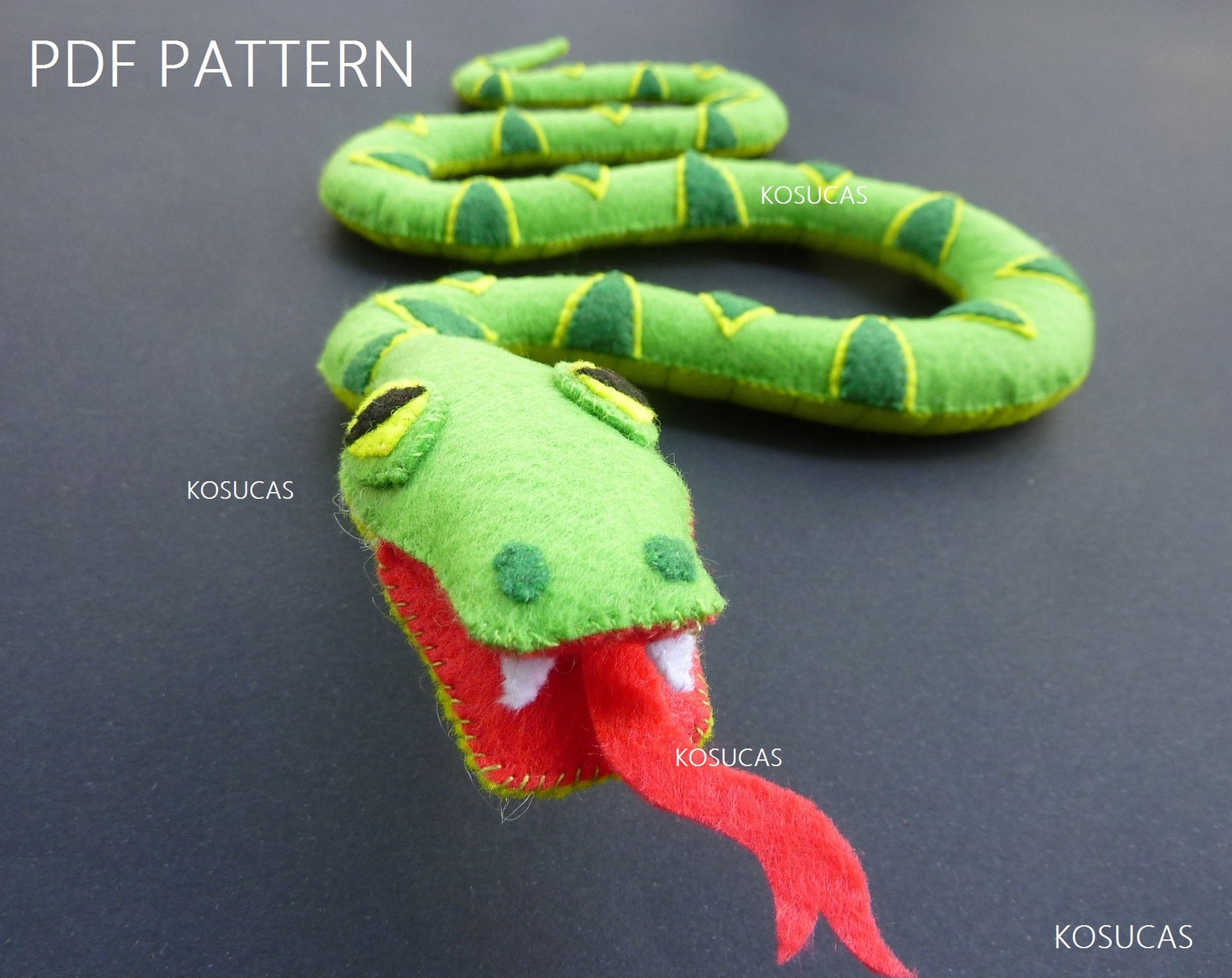 PDF Pattern to Make a Felt Snake. - Etsy