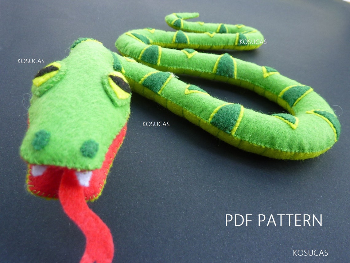PDF Pattern to Make a Felt Snake. - Etsy