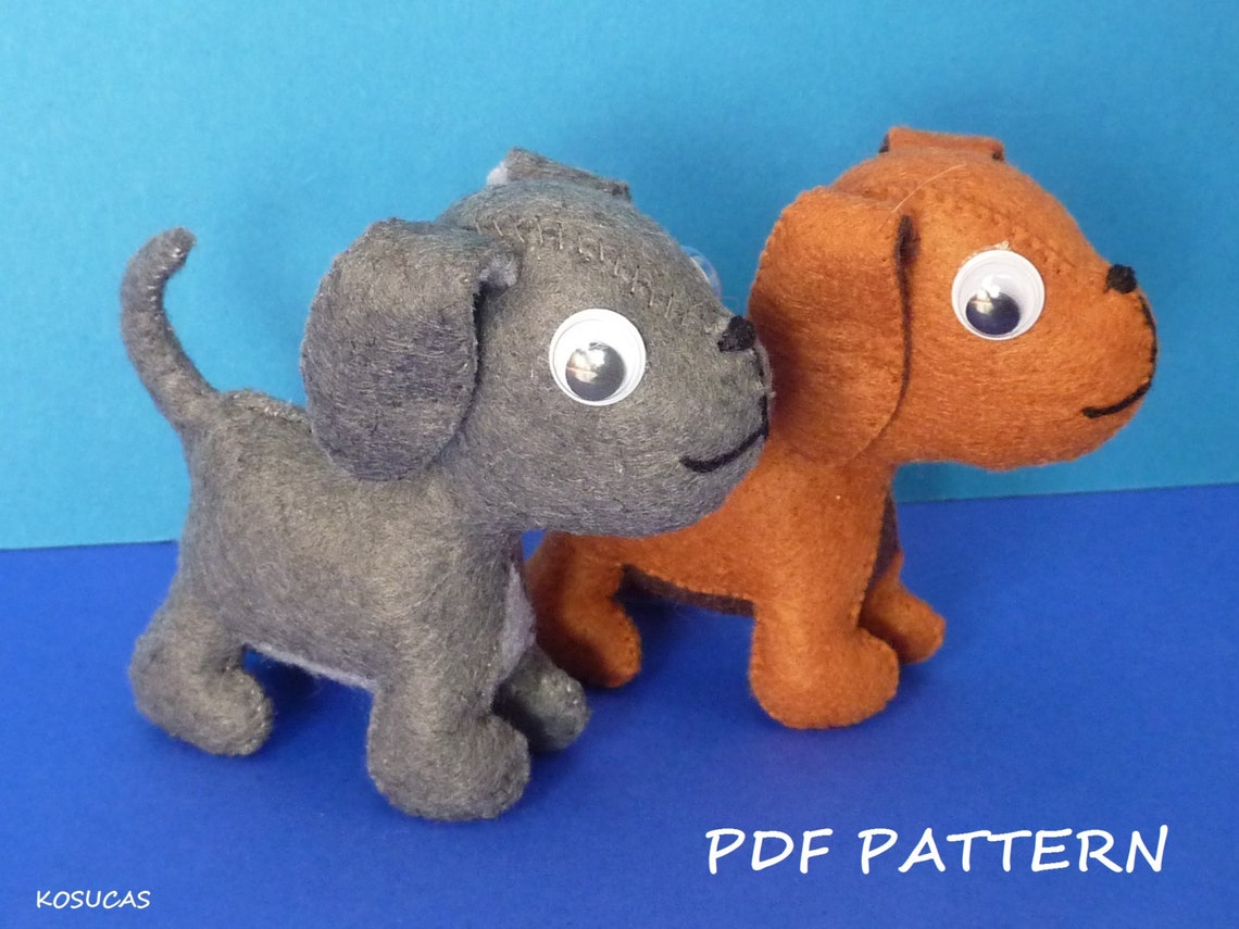 PDF Pattern to Make a Little Felt Dog. - Etsy