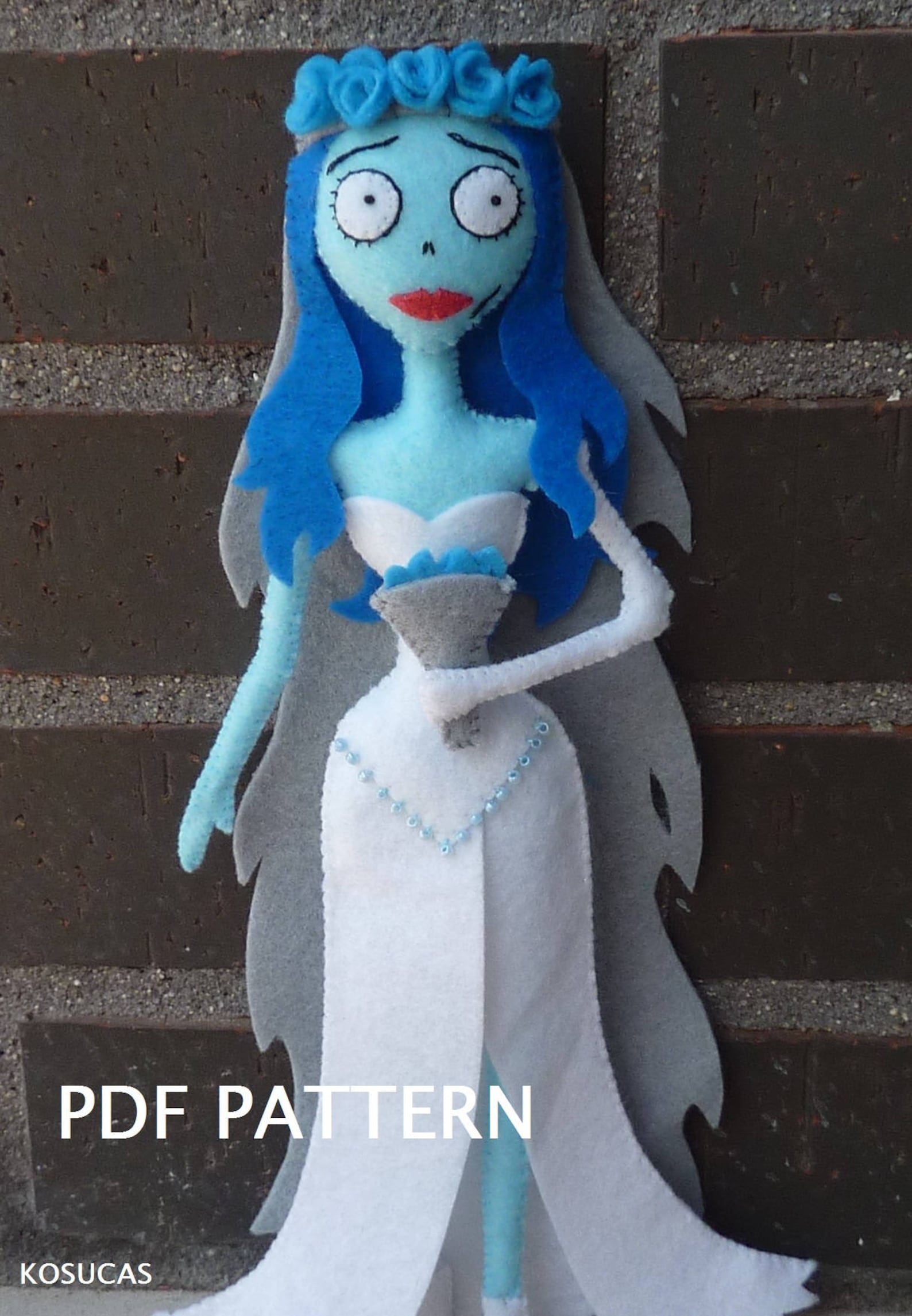 PDF Pattern to Make a Emily Felt Doll Character of the Corpse | Etsy