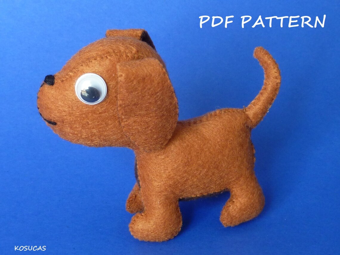 PDF Pattern to Make a Little Felt Dog. - Etsy