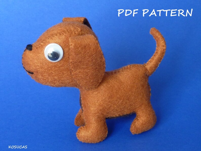 PDF Pattern to Make a Little Felt Dog. | Etsy