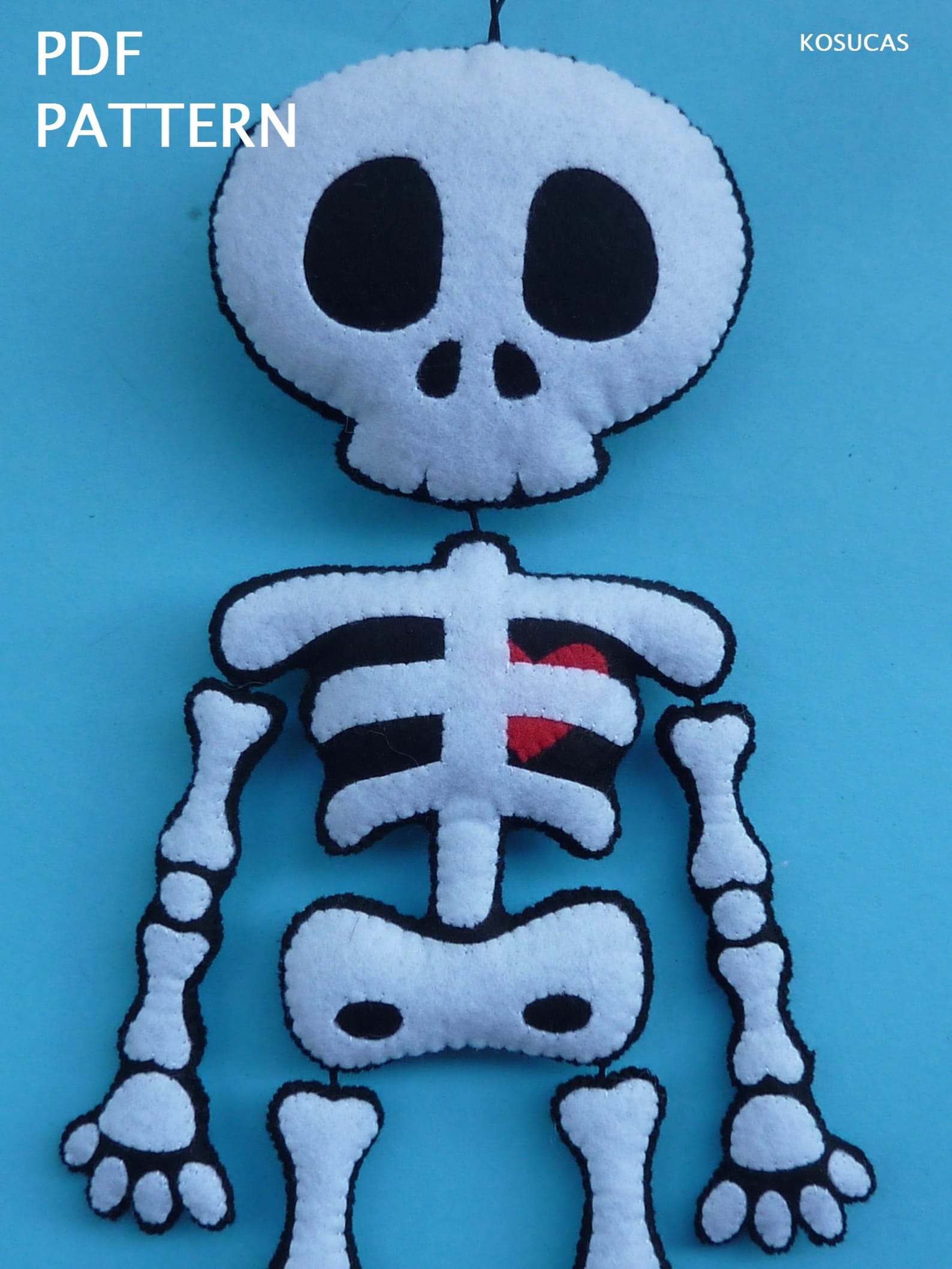PDF Tutorial to Make a Felt Skeleton - Etsy