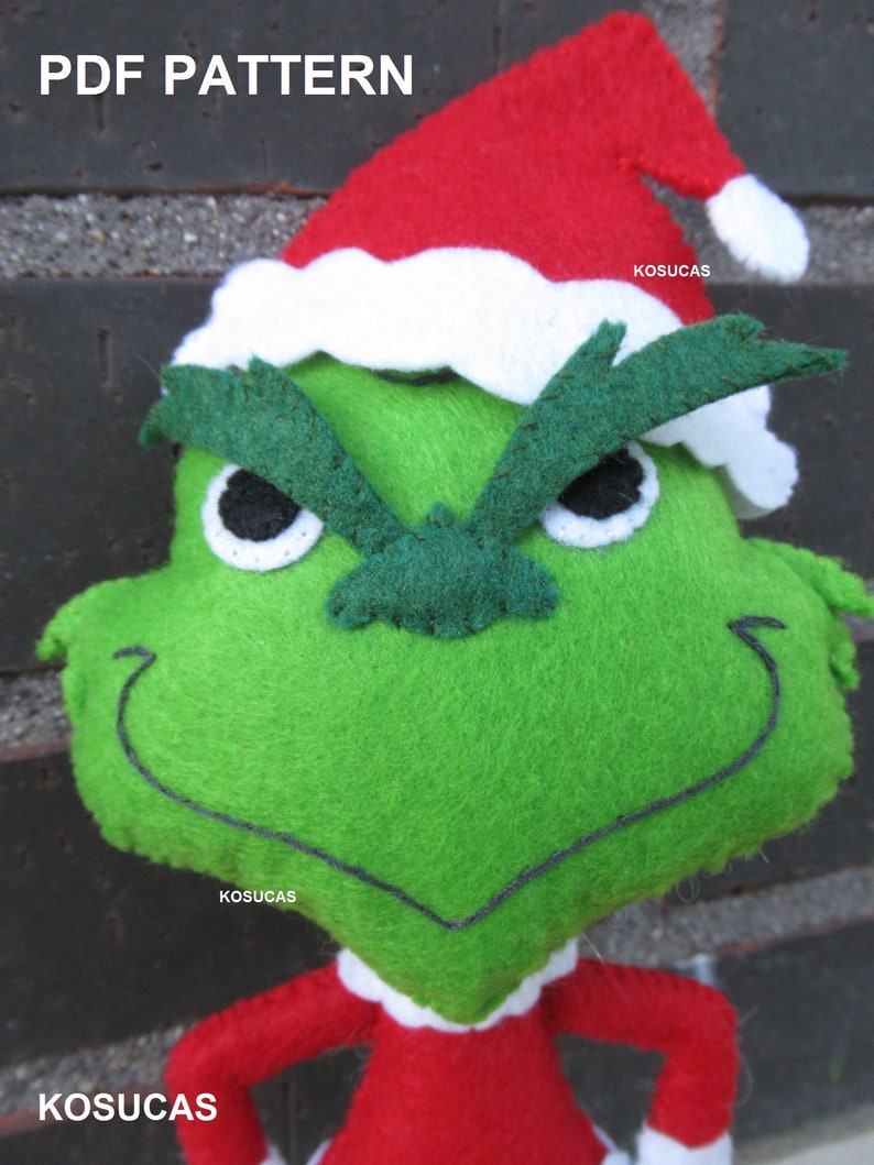 PDF Pattern to Make a Felt Grinch. - Etsy