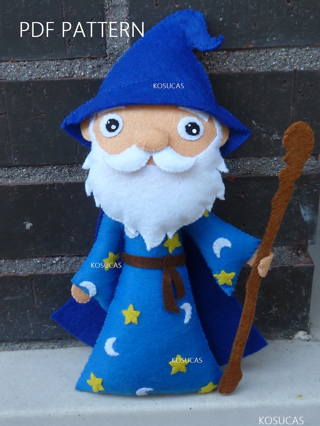 PDF Pattern to Make a Felt Wizard. - Etsy
