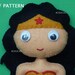 PDF Sewing Pattern to Make a Wonderwoman Doll. - Etsy