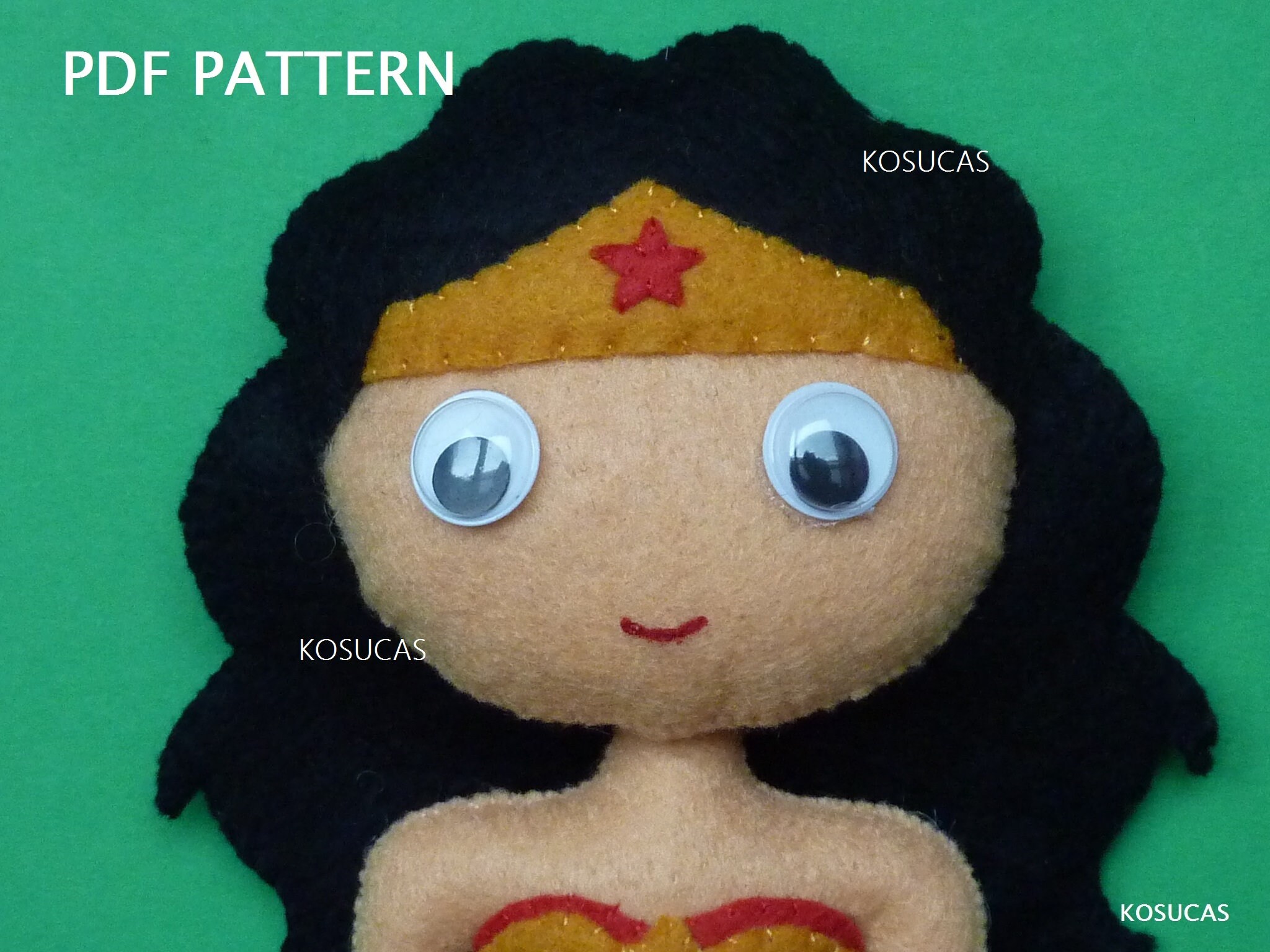 PDF Sewing Pattern to Make a Wonderwoman Doll. - Etsy
