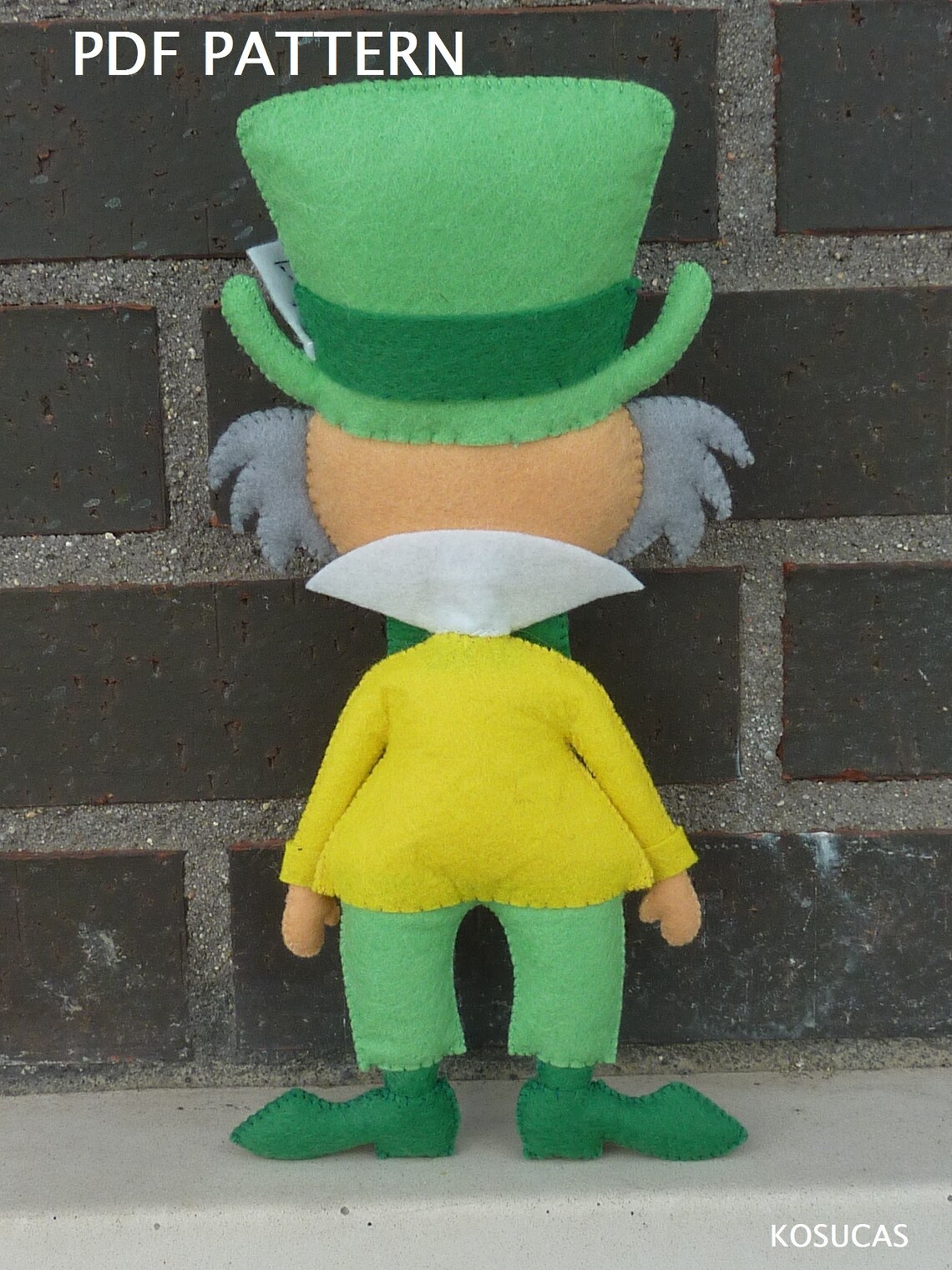 PDF tutorial to make a felt Mad Hatter. | Etsy