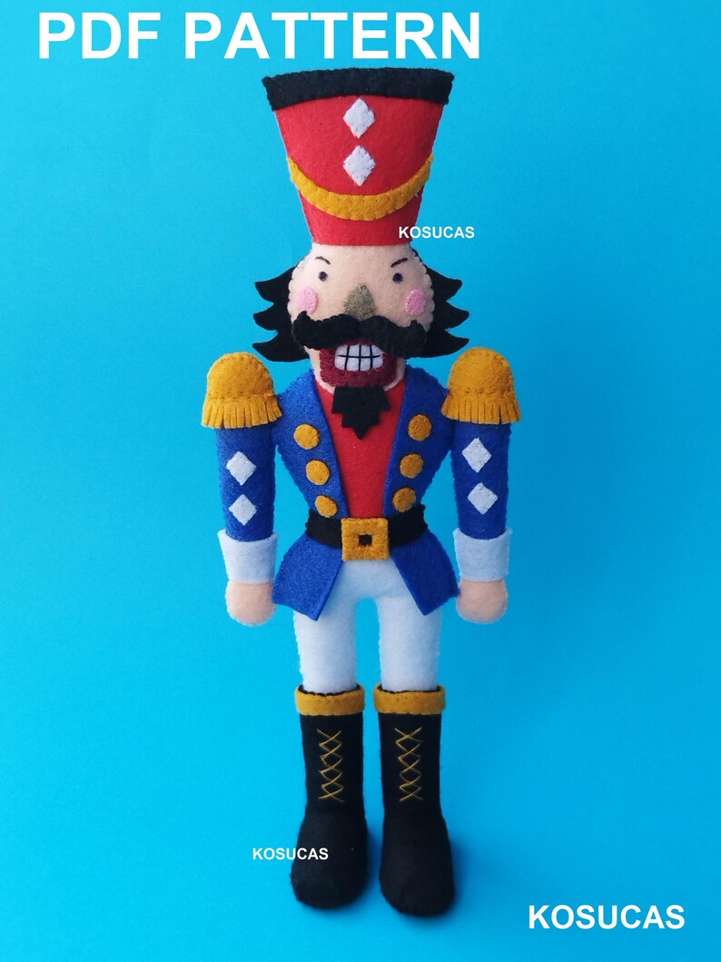 PDF Sewing Pattern to Make a Felt Nutcracker Soldier. - Etsy