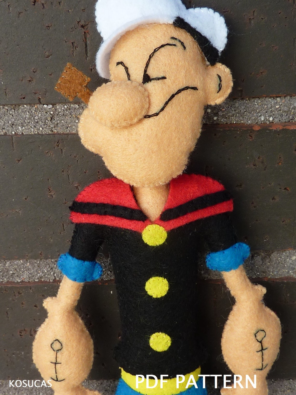 PDF Pattern to Make a Felt Popeye. - Etsy