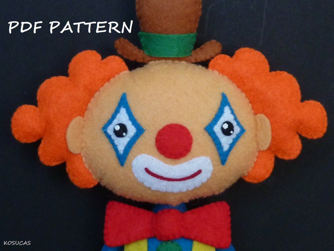PDF Pattern to Make a Felt Clown. - Etsy