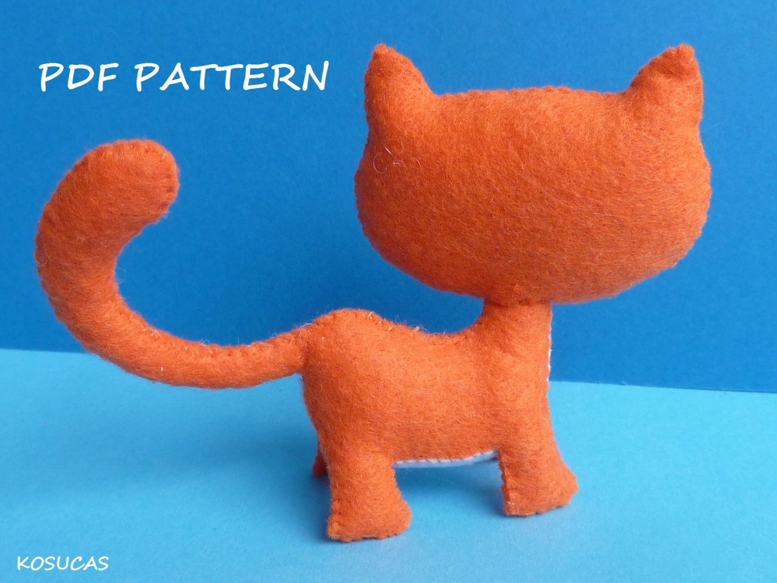 PDF Sewing Pattern to Make a Felt Little Cat. | Etsy