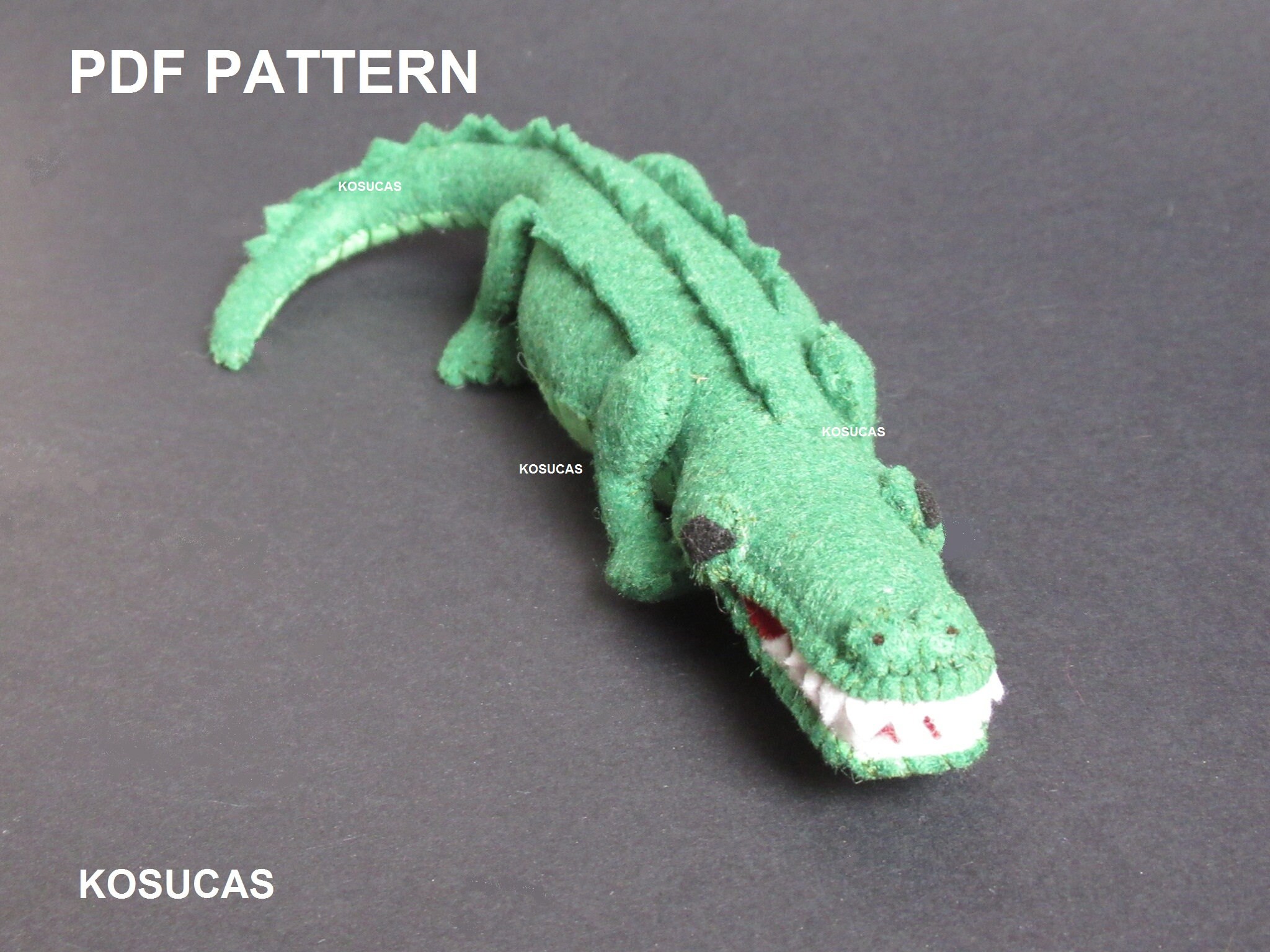 PDF Pattern to Make a Felt Cocodrile. - Etsy