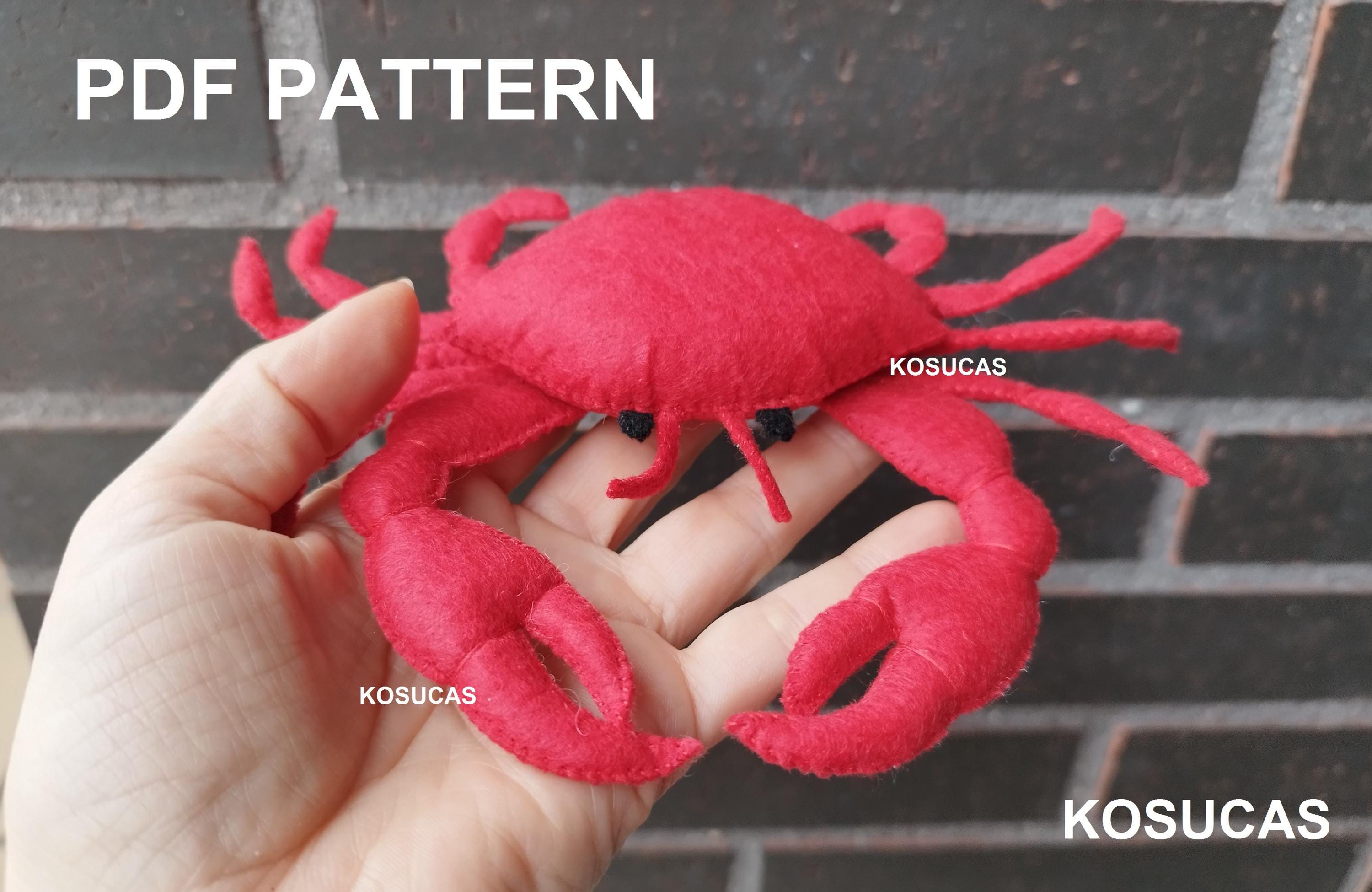 PDF Sewing Pattern to Make a Felt Crab. - Etsy