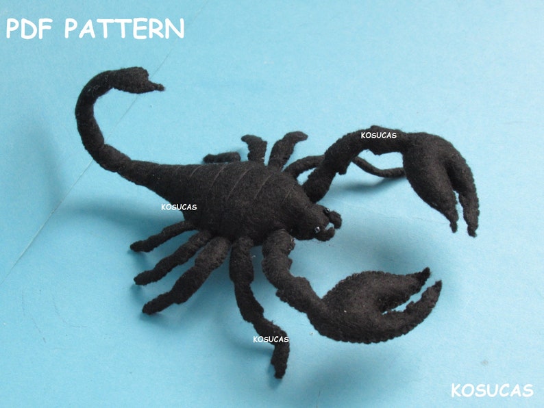 PDF Sewing Pattern to Make a Felt Scorpion. - Etsy