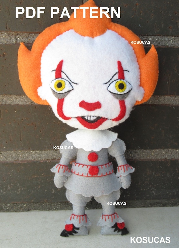 PDF Pattern to Make a Felt Scary Clown. - Etsy