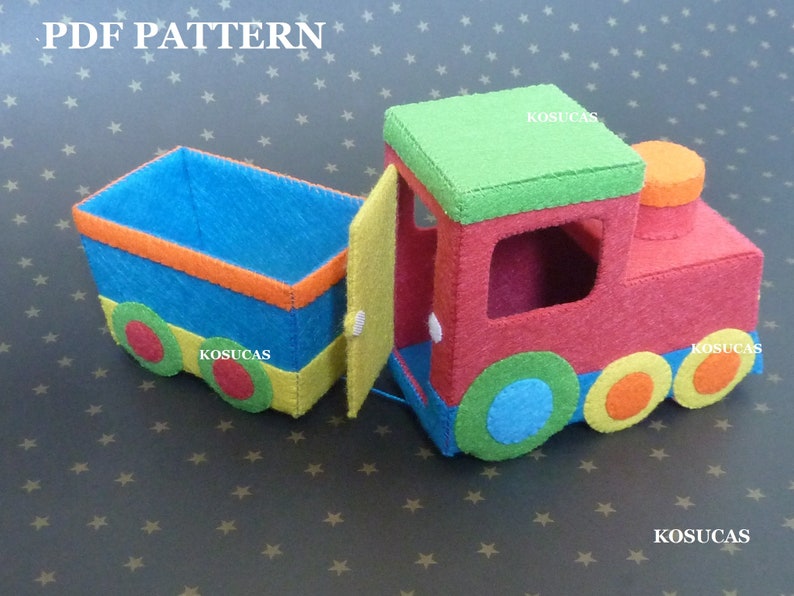 PDF pattern to make a felt train. | Etsy