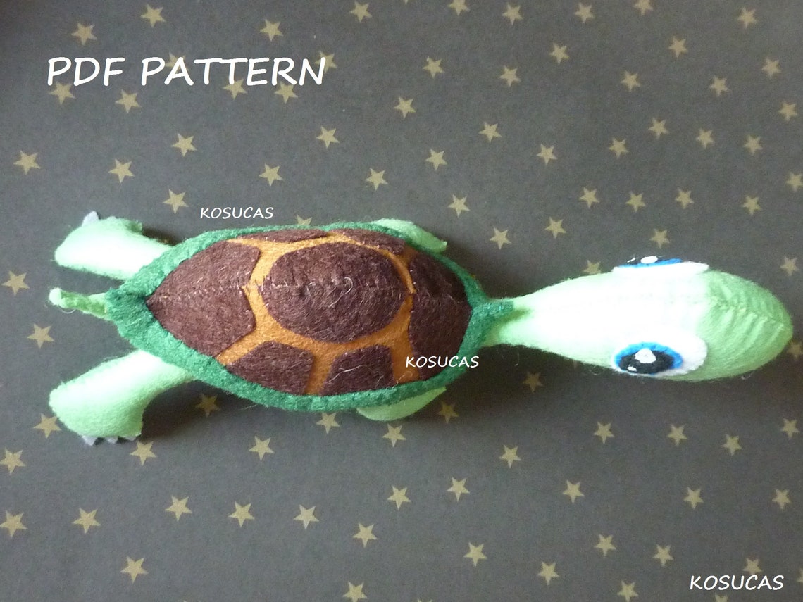 PDF Pattern to Make a Felt Turtle. - Etsy