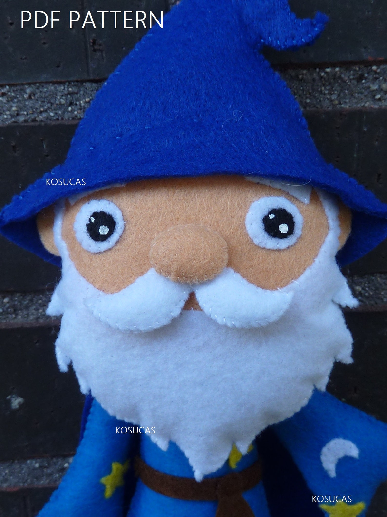 PDF Pattern to Make a Felt Wizard. - Etsy
