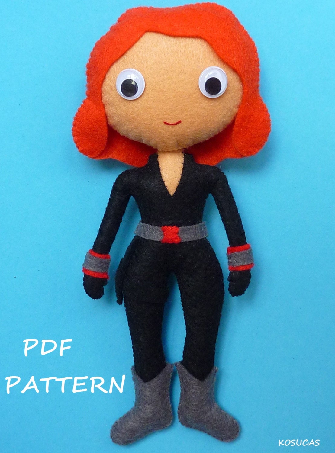 PDF pattern to make a felt Black Widow. - Etsy España