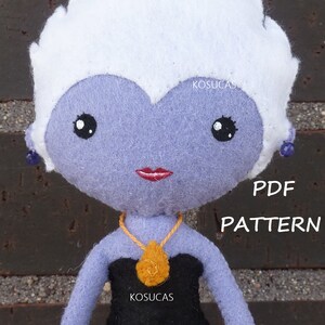 PDF Sewing Pattern to Make a Felt Doll Inspired in Ursula (the Little ...