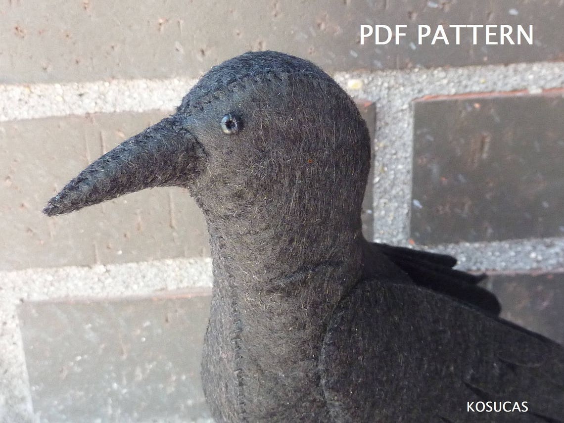 PDF Pattern to Make a Felt Crow. - Etsy UK