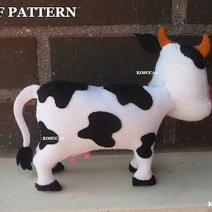 PDF Pattern to Make a Felt Cow. - Etsy