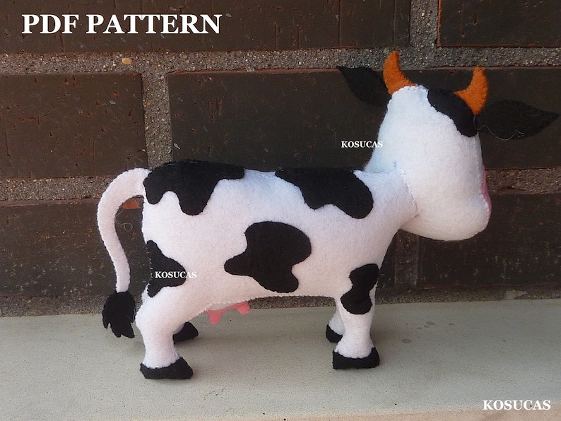 PDF Pattern to Make a Felt Cow. - Etsy