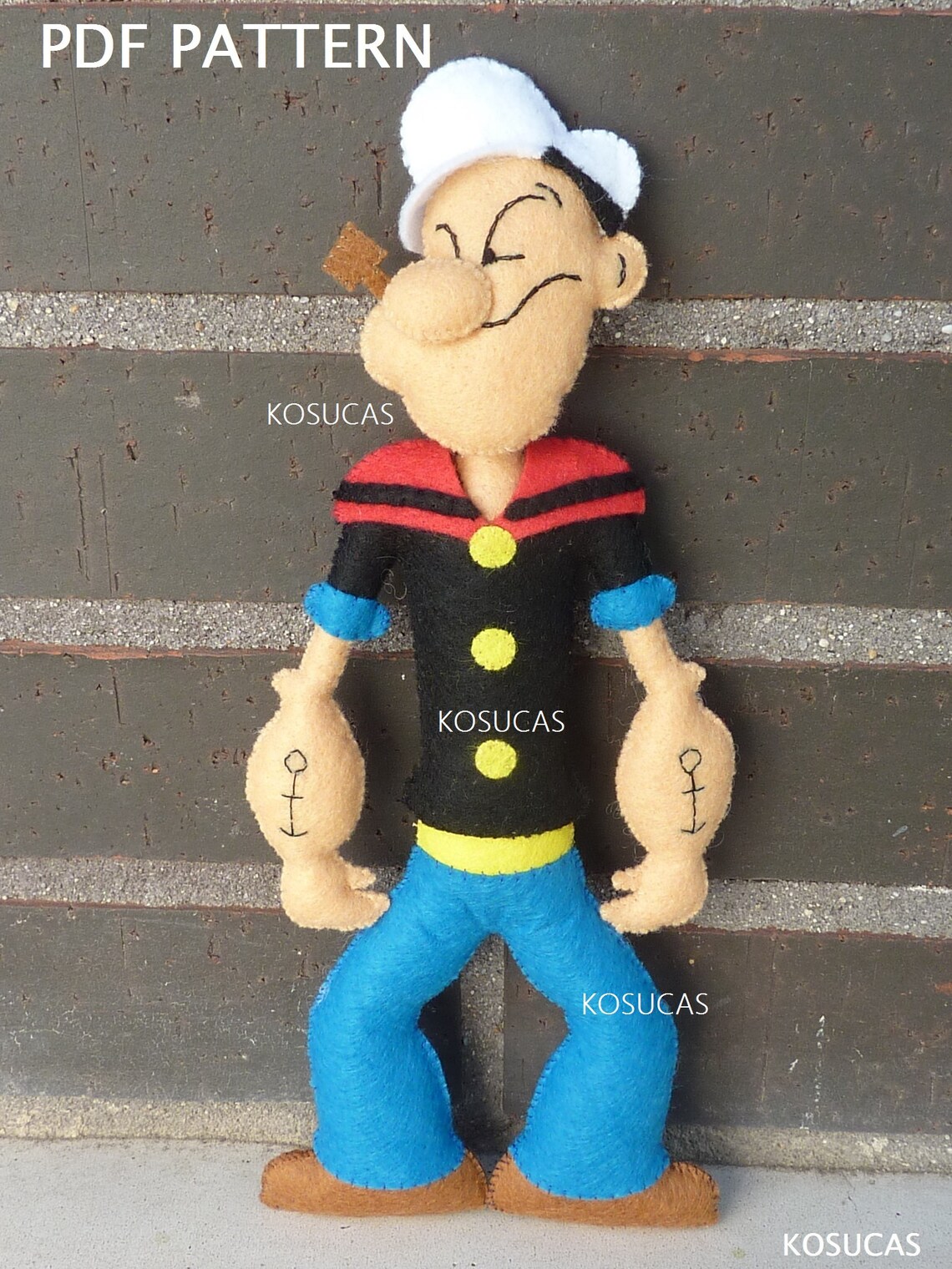 PDF Pattern to Make a Felt Popeye and Olive. - Etsy