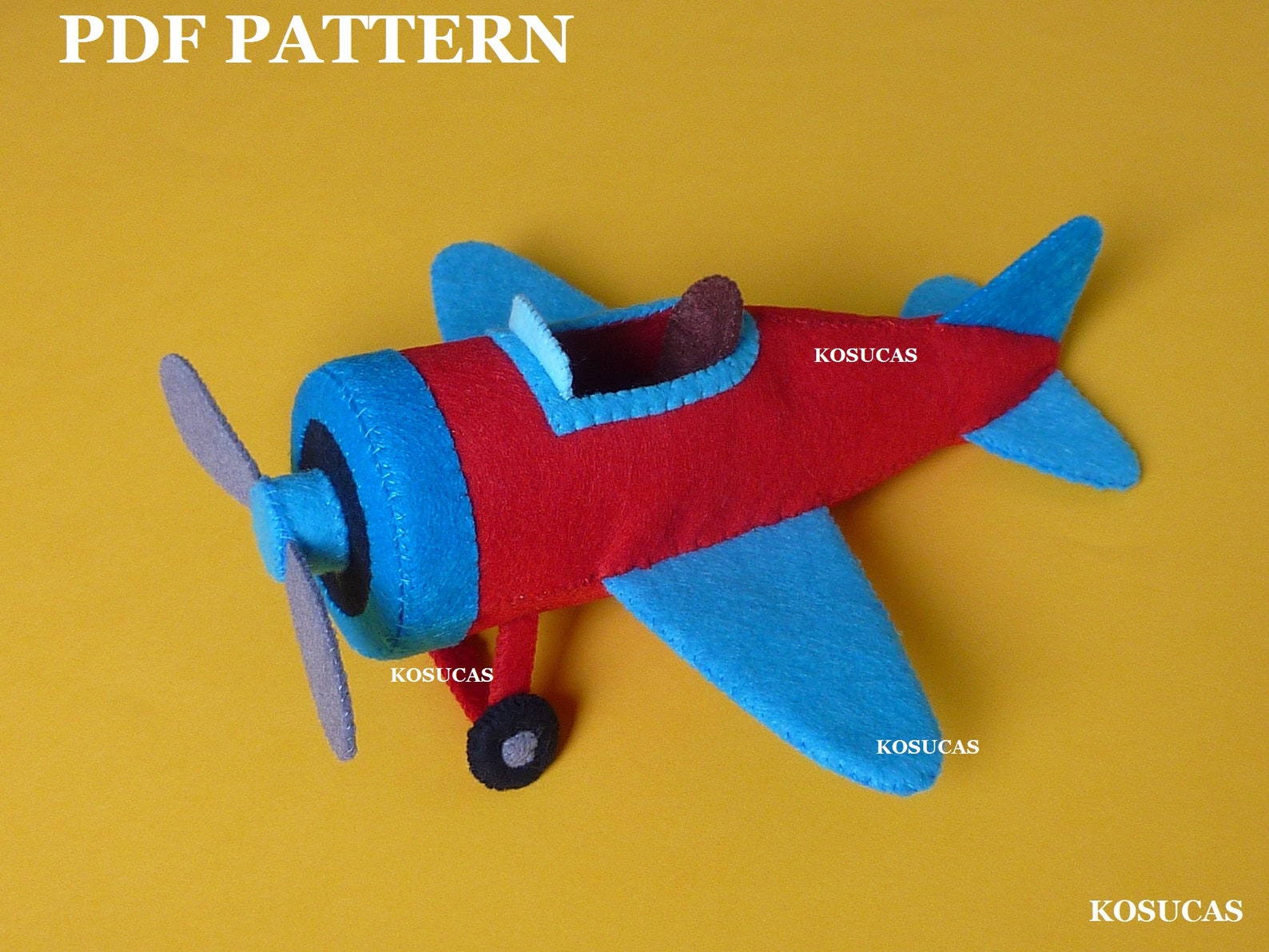 PDF Pattern to Make a Felt Airplane. - Etsy