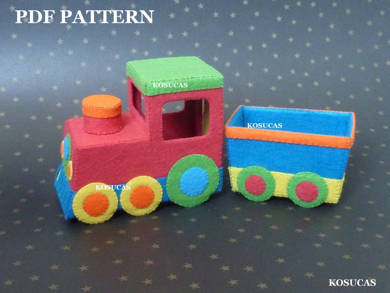 PDF pattern to make a felt train. | Etsy