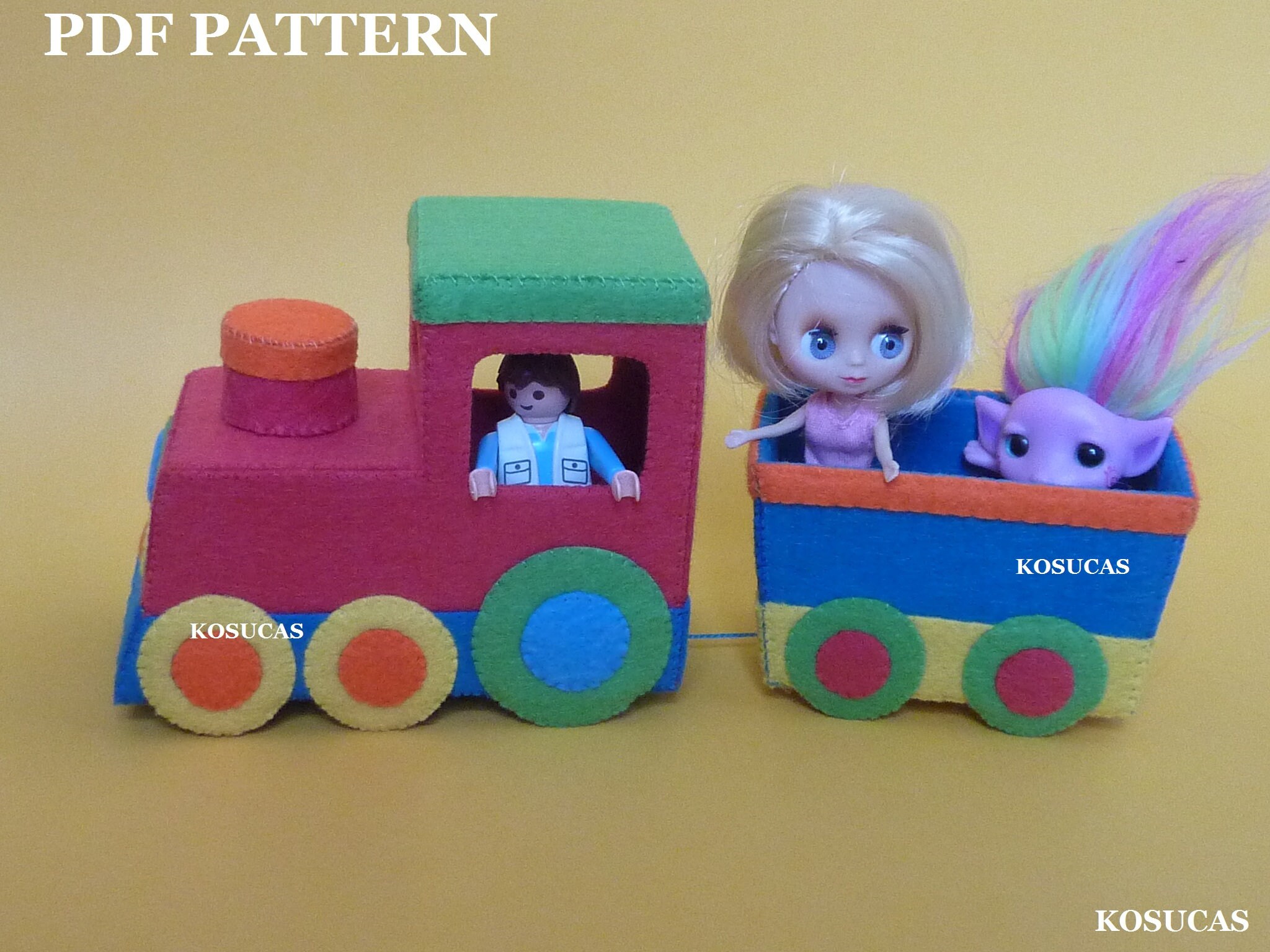 PDF pattern to make a felt train. | Etsy