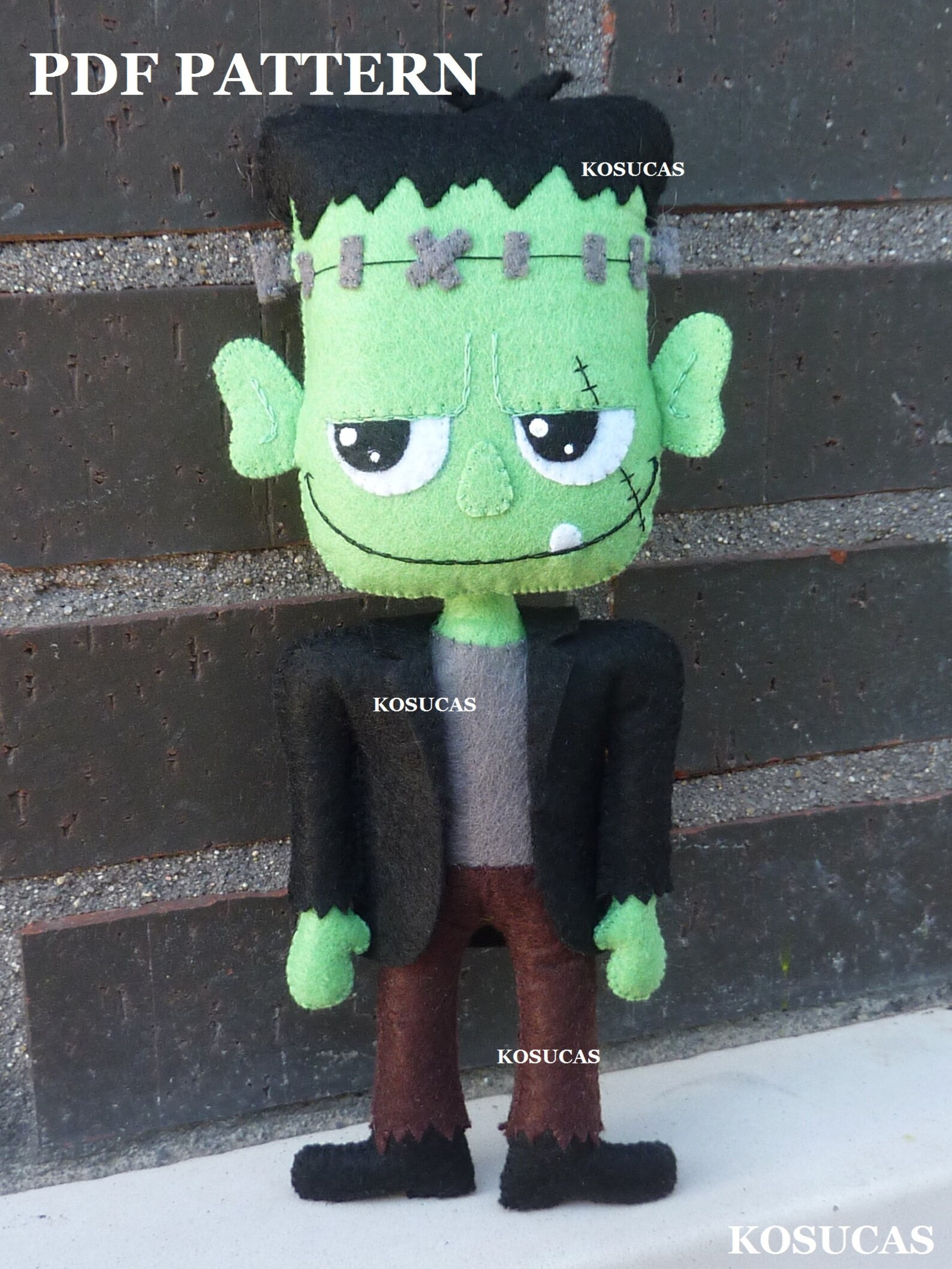 PDF Pattern to Make the Felt Figures of Frankenstein and His Bride. - Etsy