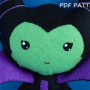 PDF Sewing Pattern to Make a Felt Doll Inspired in Maleficent. - Etsy