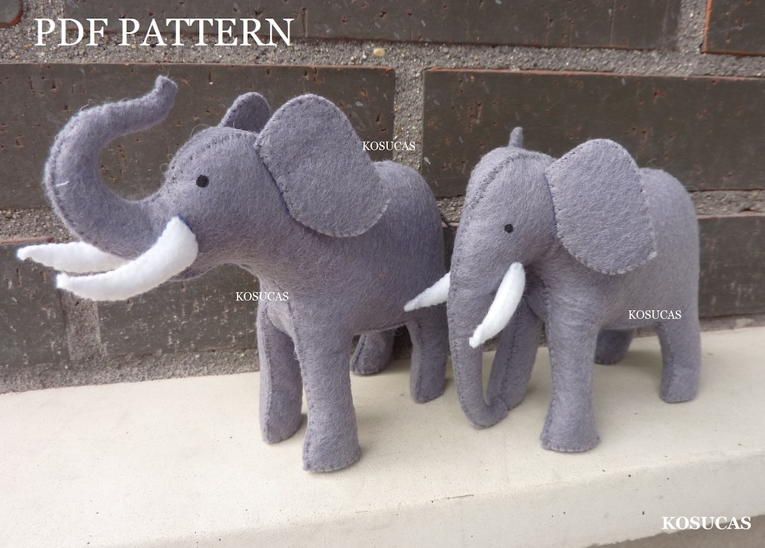 PDF Pattern to Make a Felt Elephant. - Etsy