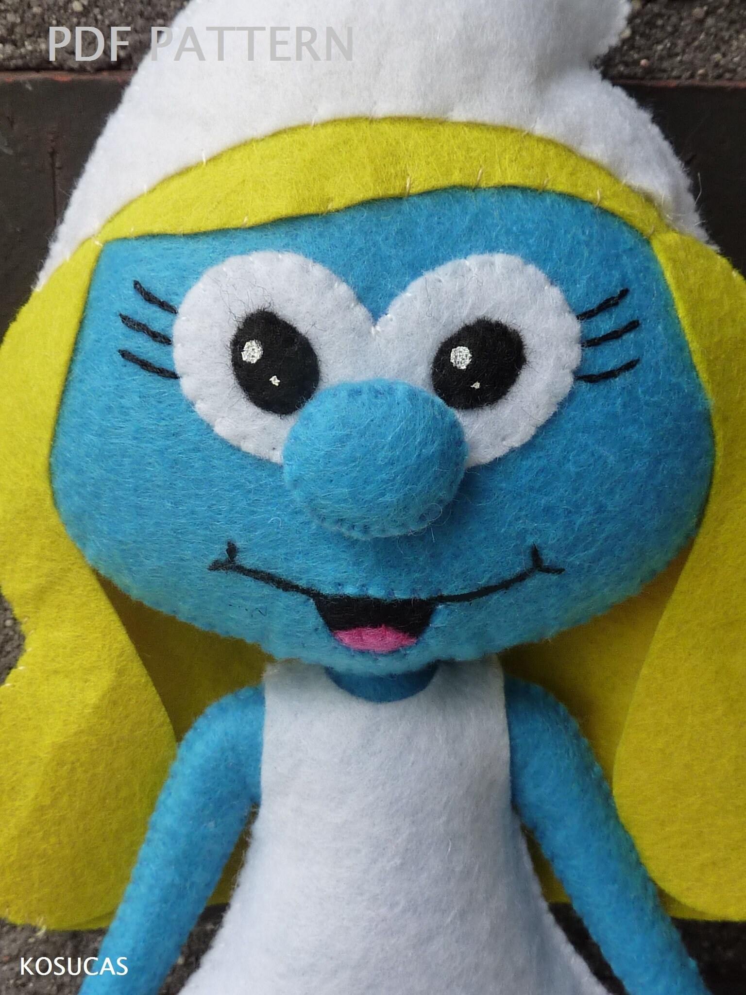 PDF Pattern to Make a Felt Smurfette. - Etsy