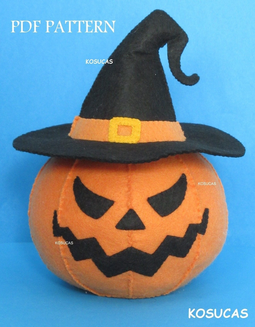 PDF Sewing Pattern to Make a Felt Pumpkin. - Etsy