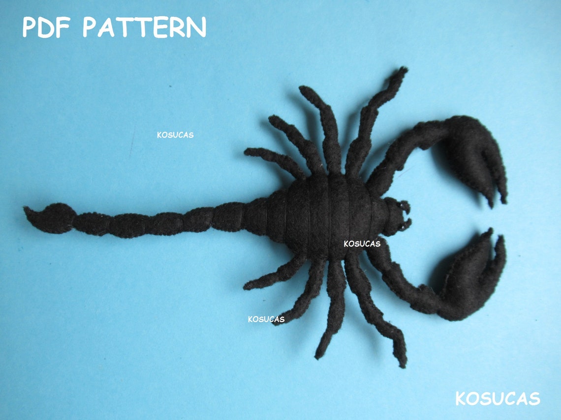 PDF Sewing Pattern to Make a Felt Scorpion. - Etsy