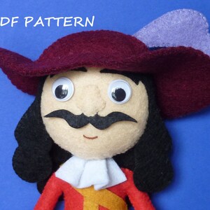PDF Sewing Pattern to Make a Felt Captain Hook - Etsy