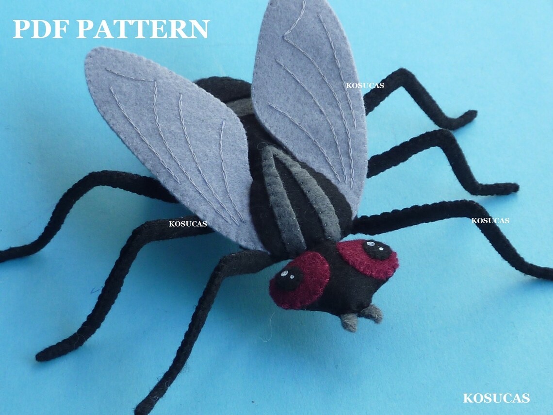 PDF Pattern to Make a Felt Fly. - Etsy
