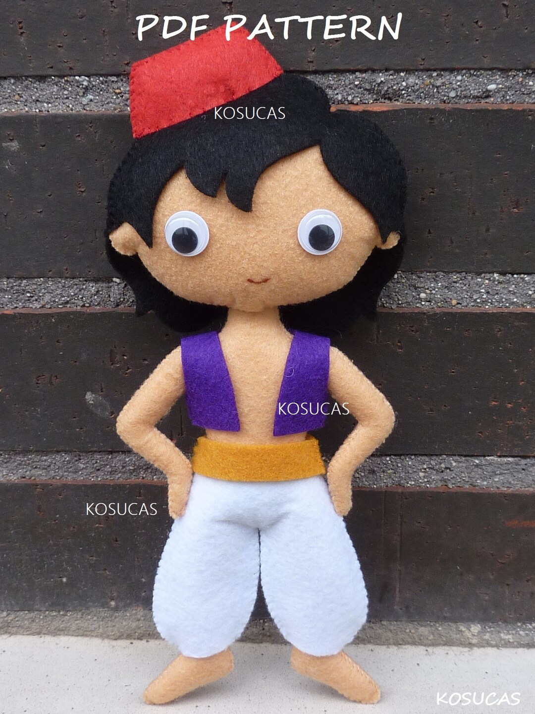 PDF Pattern to Make a Felt Aladdin. - Etsy