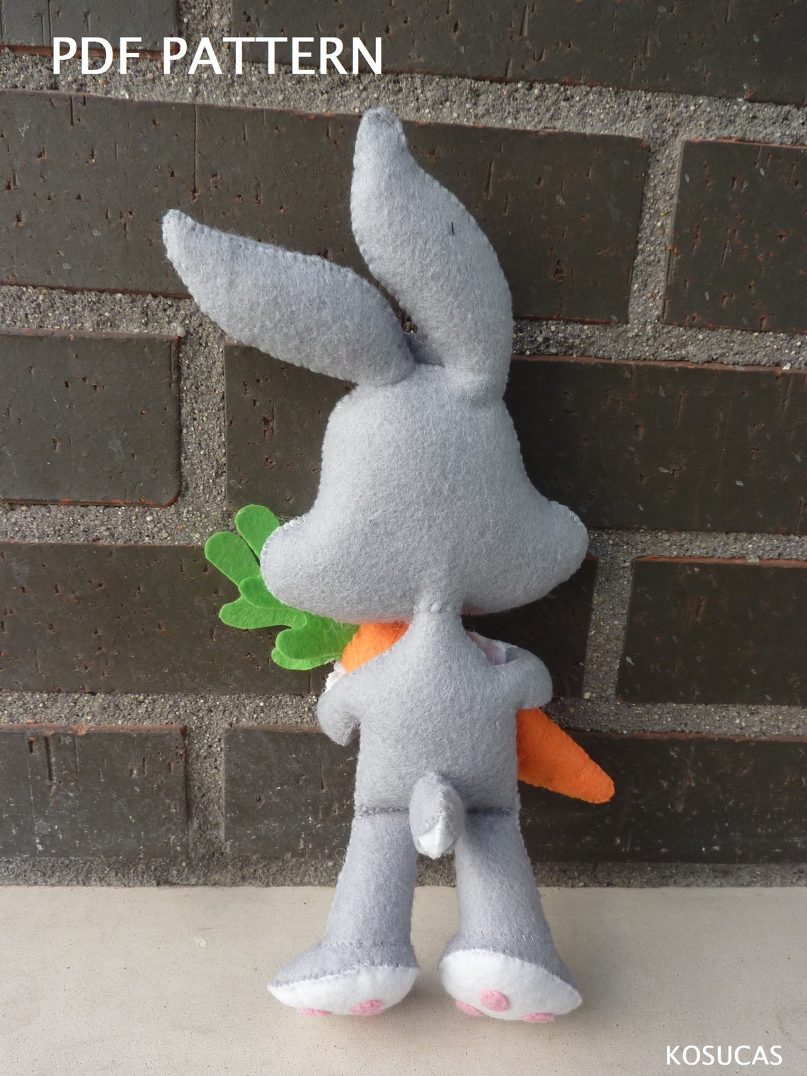 PDF Pattern to Make a Felt Bunny. | Etsy